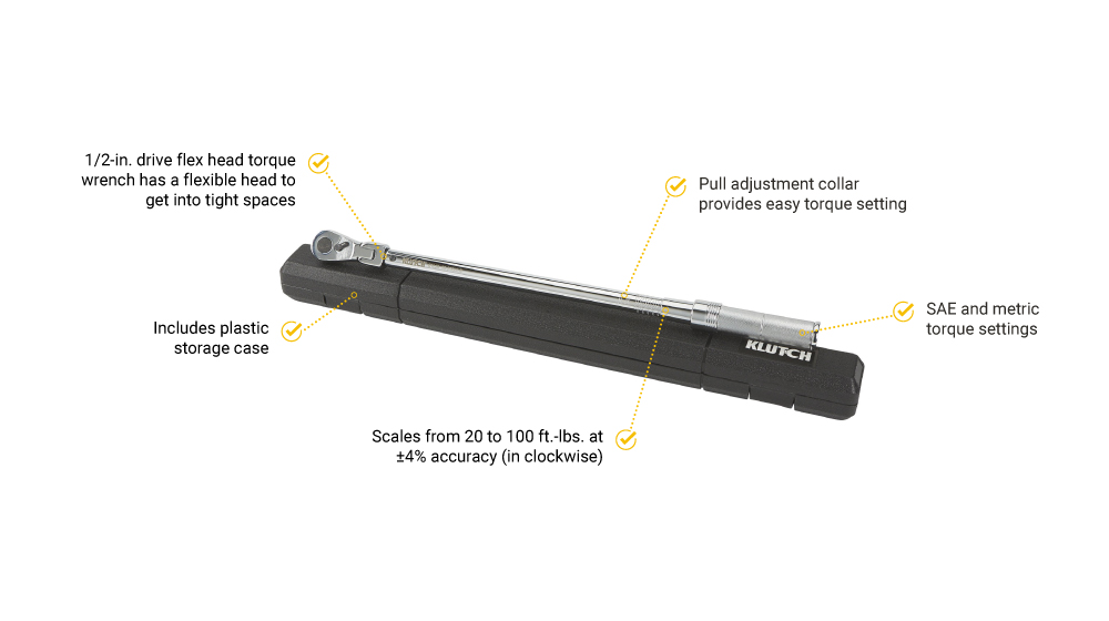 Klutch torque wrench store