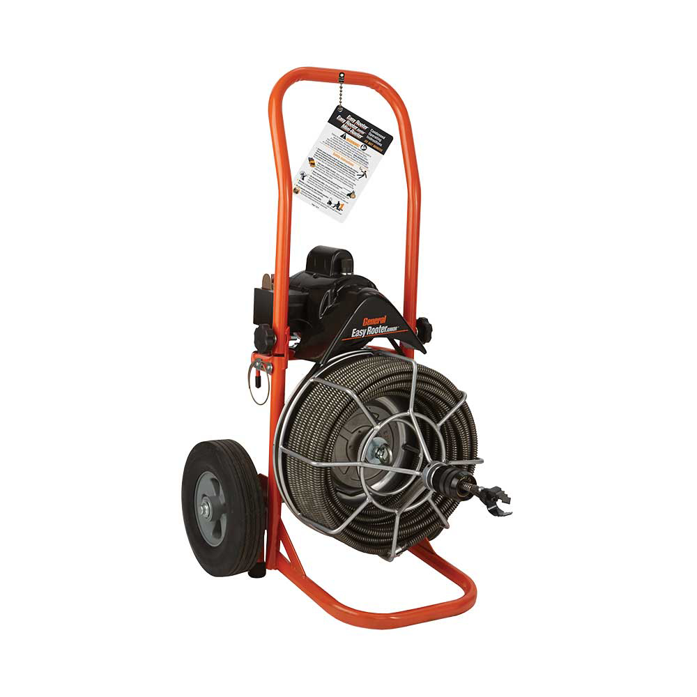 General Pipe Easy Rooter 1 3 HP Pneumatic Foot Switch 100 ft. x 5 8 in. Cable 110250.GEN Great Northern Equipment