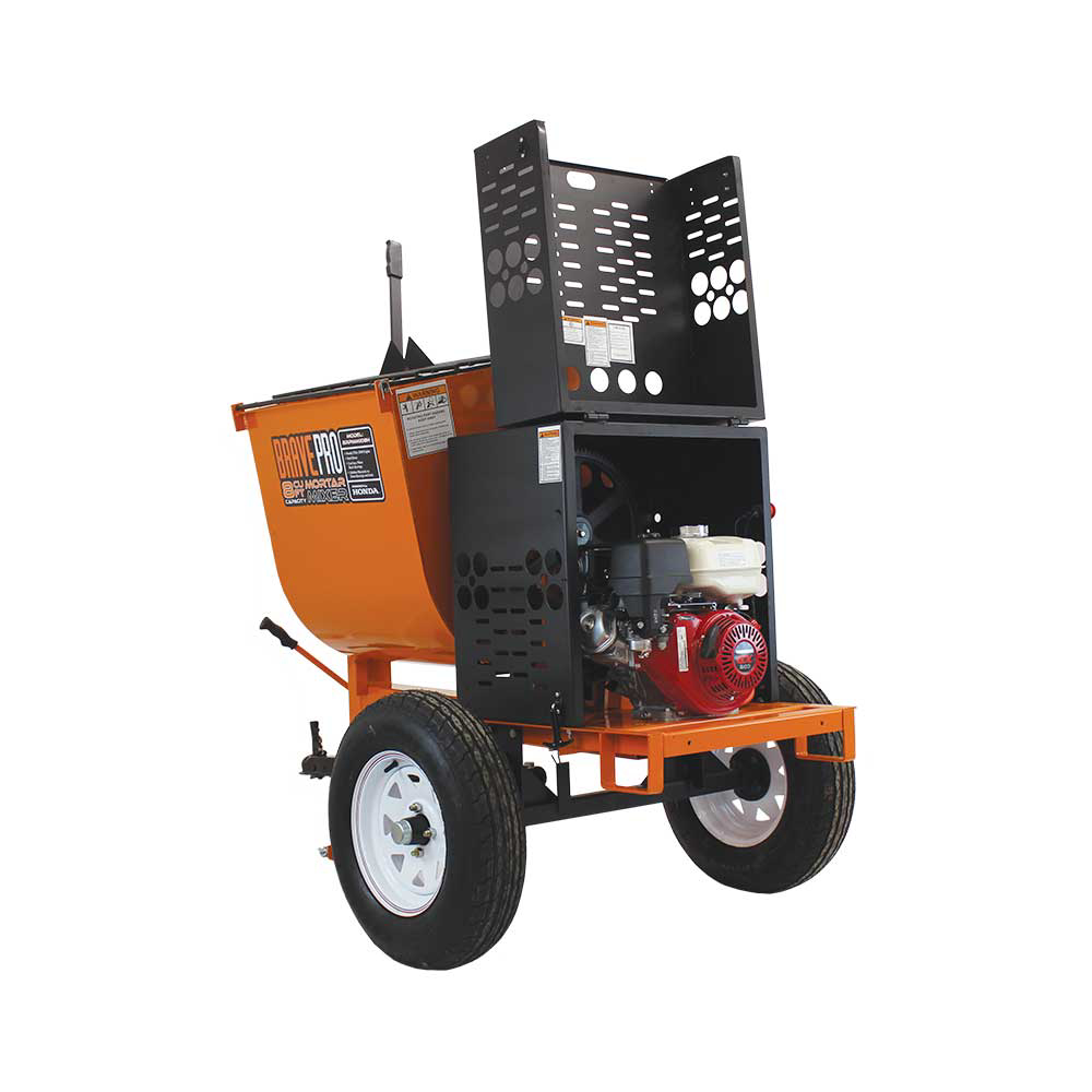Brave Mortar Mixer | 8 Cu. Ft. | Steel Drum | Honda GX240 | BRPMM108H ...