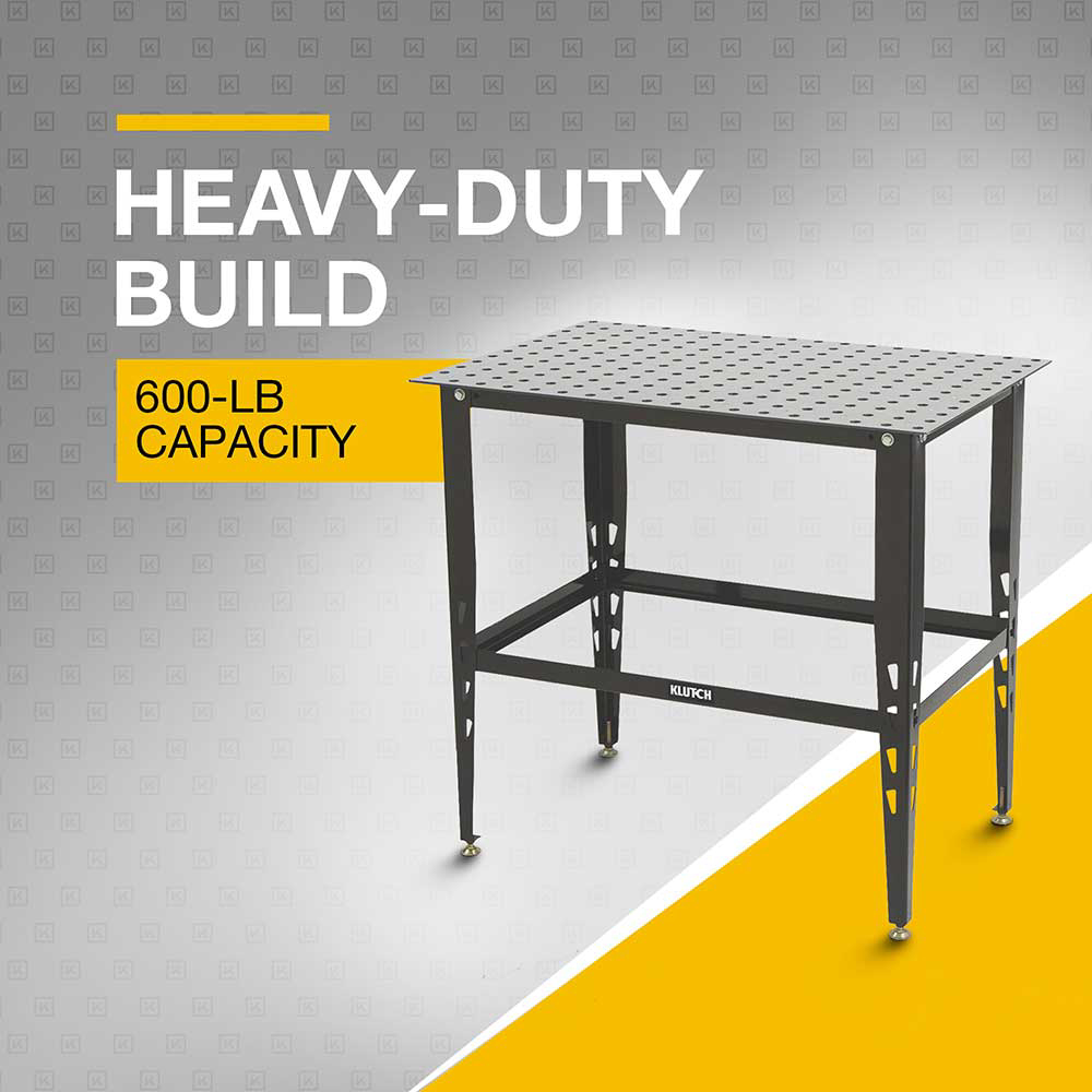 Klutch Steel Welding Table | Includes Tool Kit | 36 in. L x 24 in. W x ...