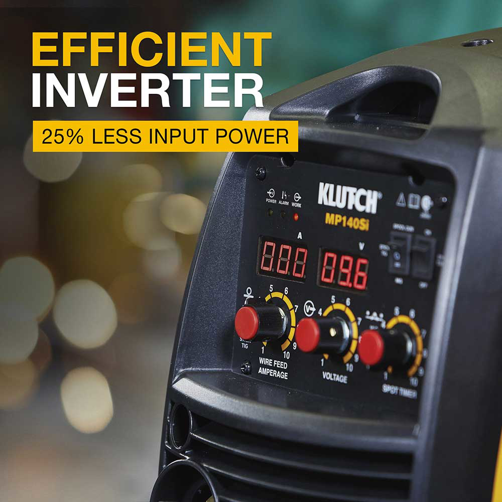 Klutch MP140Si MIG Welder | Multi Processes | Inverter | MIG | Flux-Cored | Arc | TIG | 120V ...