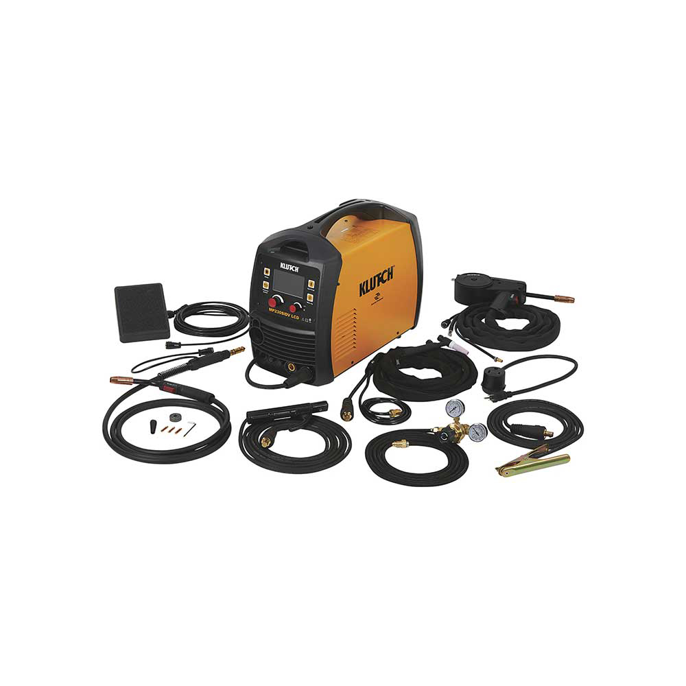 Klutch MP230SiDV LCD MIG Welder Multi Processes Inverter MIG Flux Cored Arc TIG 120V 230V 96572 Great Northern Equipment