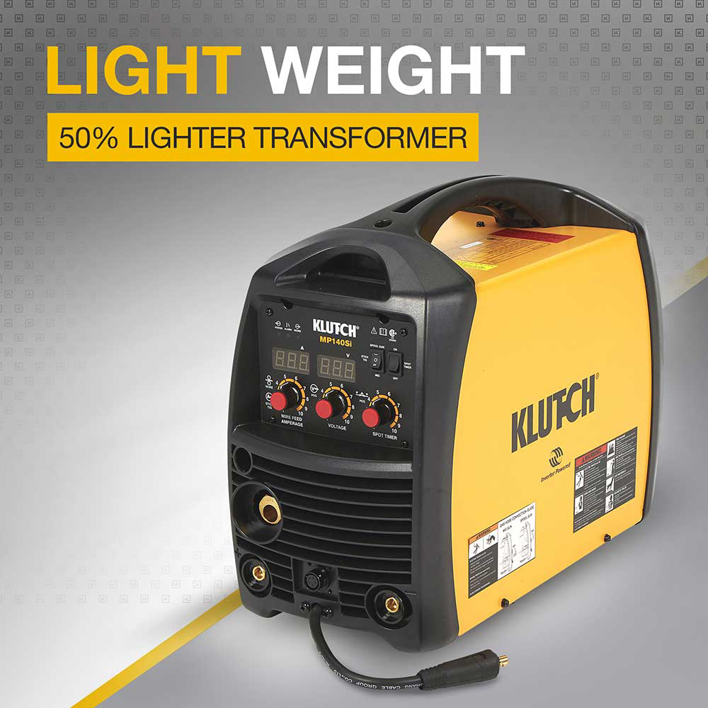 Klutch MP140Si MIG Welder | Multi Processes | Inverter | MIG | Flux-Cored | Arc | TIG | 120V ...