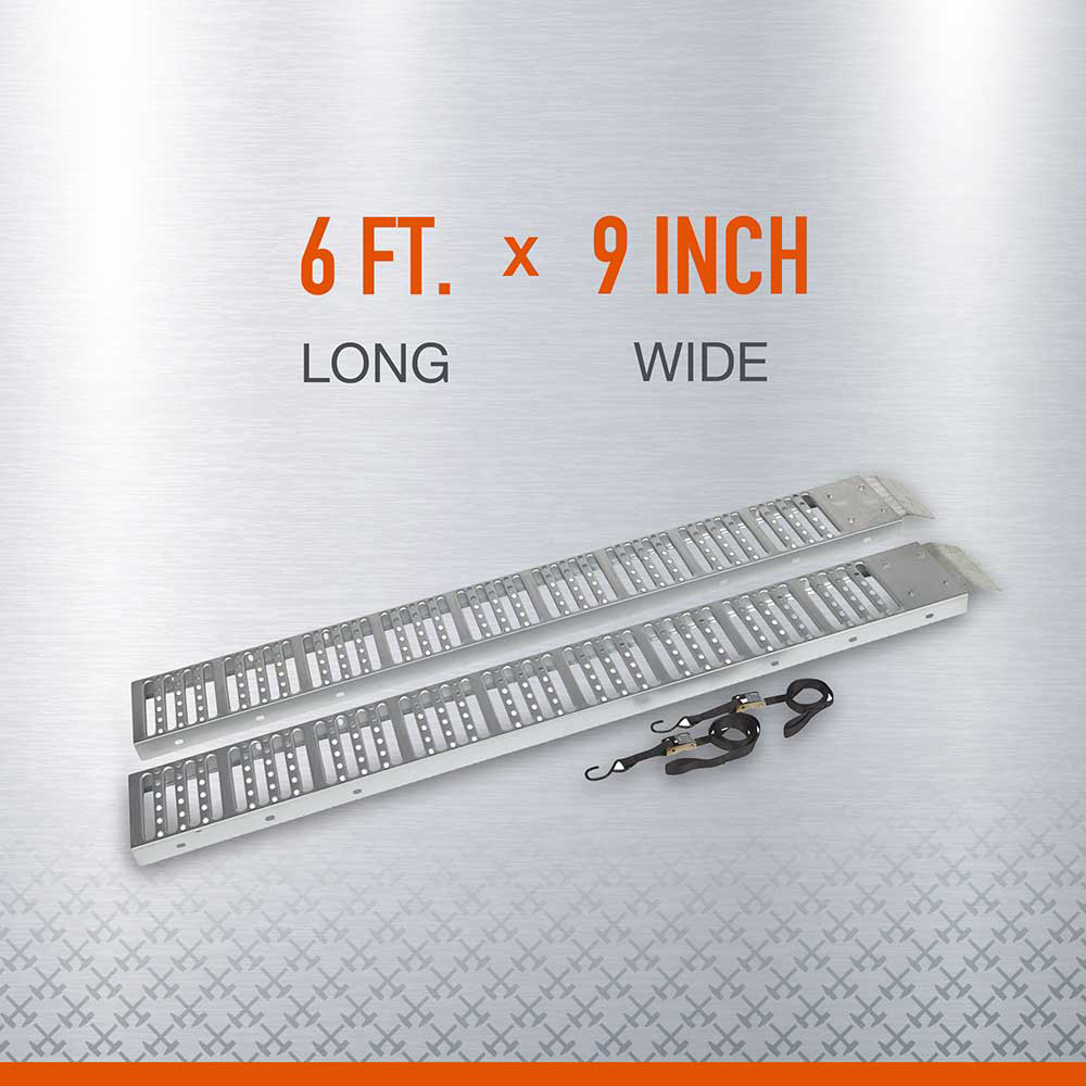 Ironton Non-Folding Steel Loading Ramp Set | 1,000-Lb. Total Capacity ...