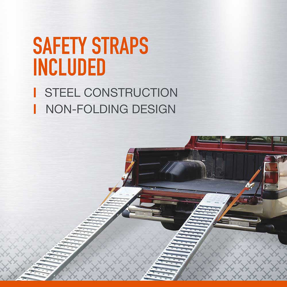 Ironton Non-Folding Steel Loading Ramp Set | 1,000-Lb. Total Capacity ...