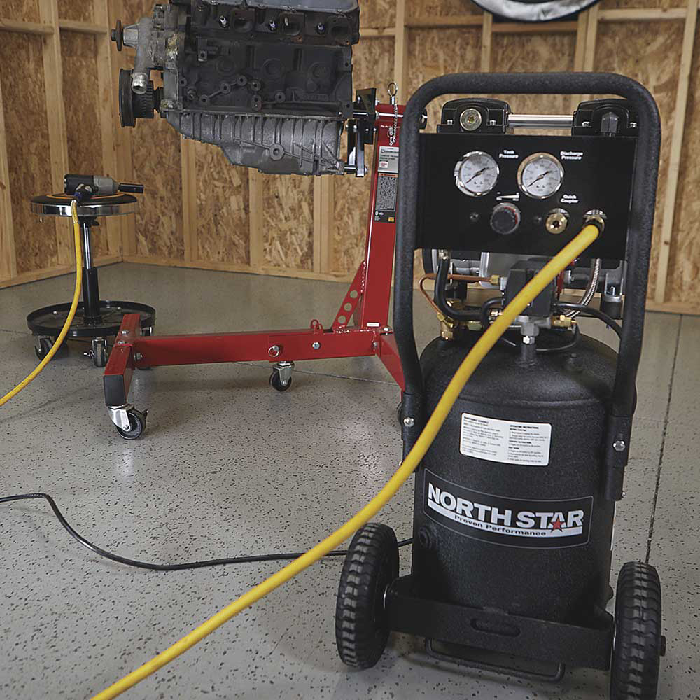 NorthStar Electric Air Compressor | 1.5 HP | 8-Gal. Vert Tank | 4 CMF ...