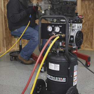 NorthStar Electric Air Compressor | 1.5 HP | 8-Gal. Vert Tank | 4 CMF ...