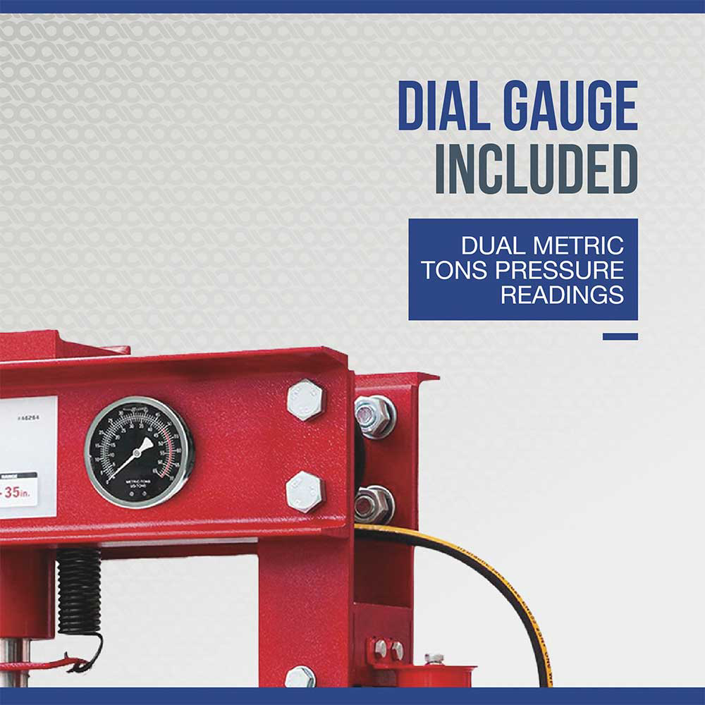 Strongway | 50-Ton Pneumatic Shop Press with Gauge and Winch | 46264 ...