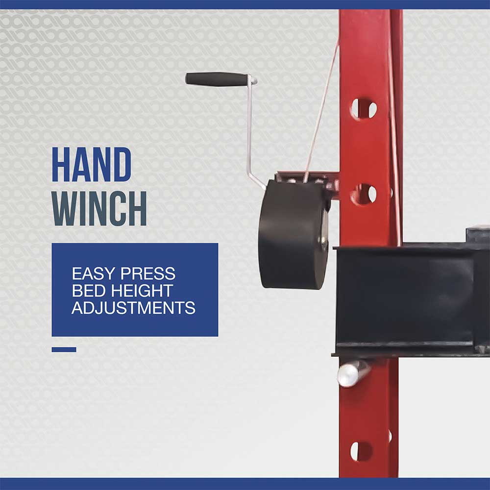 Strongway | 50-Ton Pneumatic Shop Press with Gauge and Winch | 46264 ...