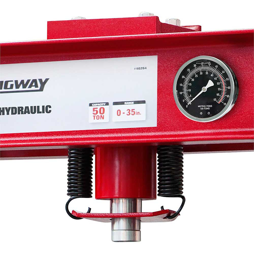 Strongway | 50-Ton Pneumatic Shop Press with Gauge and Winch | 46264 ...