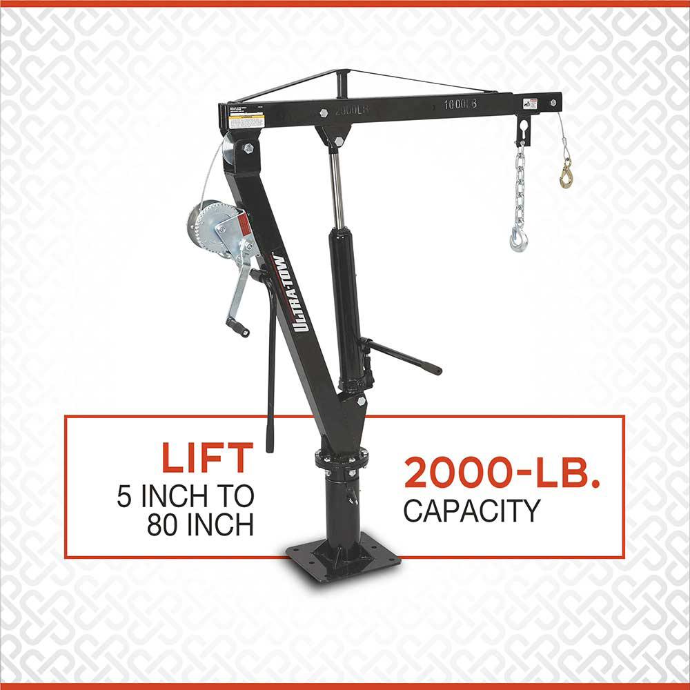 Ultra-Tow Hydraulic Pickup Truck Crane With Hand Winch | 2000-Lb. Cap ...