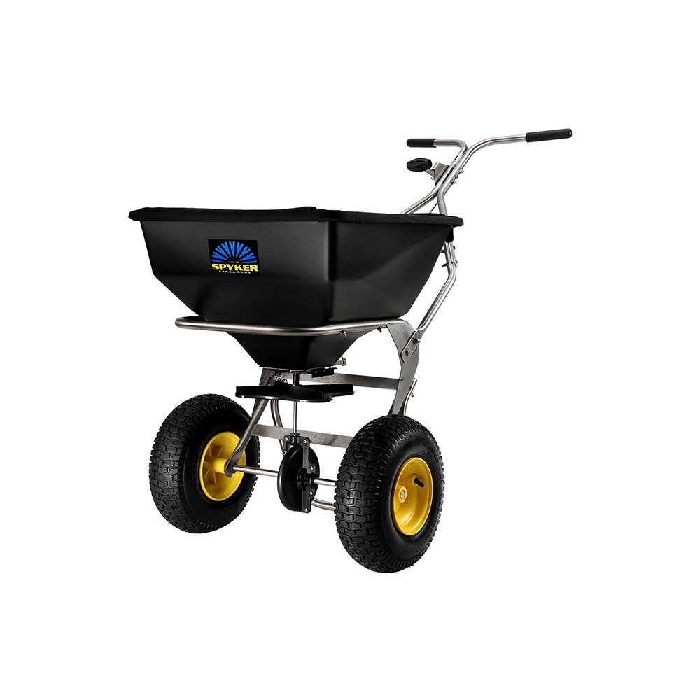Spyker Commercial Push Spreader | Stainless Steel | 80 Lb. Capacity ...