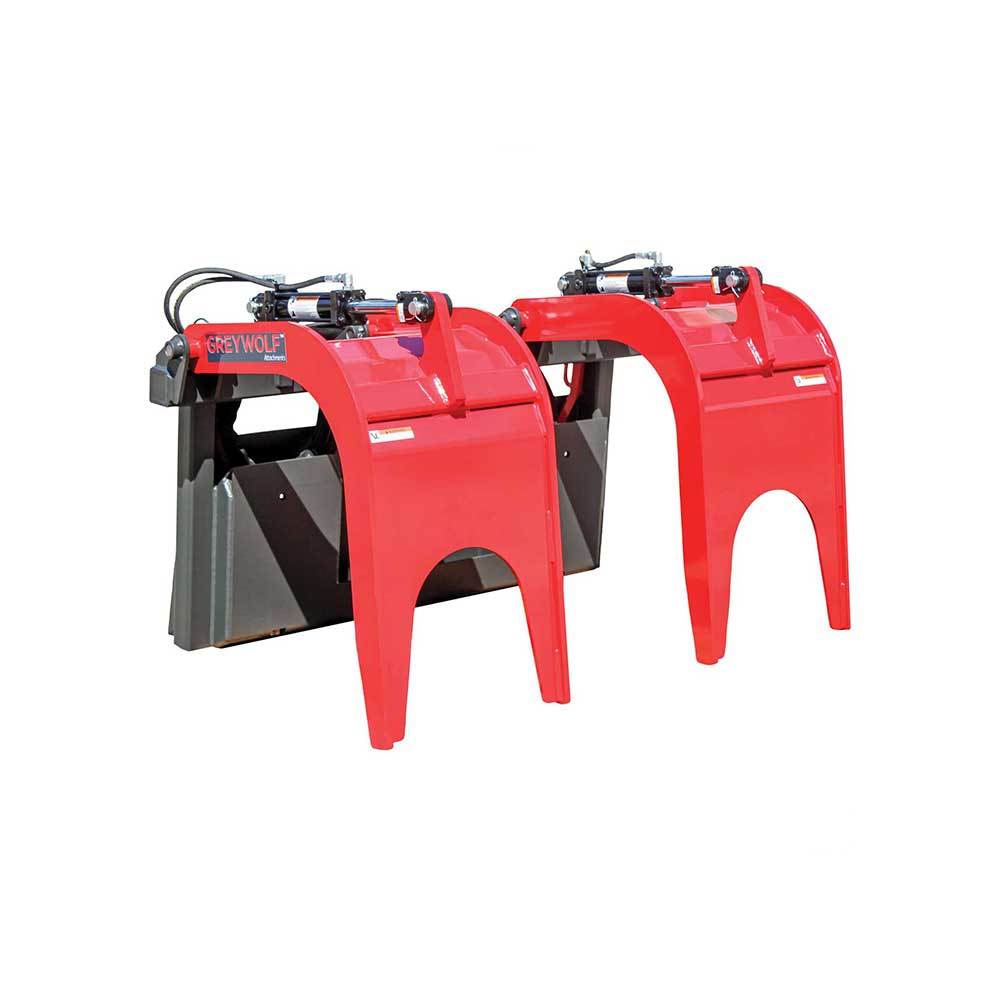 GREYWOLF Double Quick Attach Grapple Attachment for Skid Steer Loaders ...