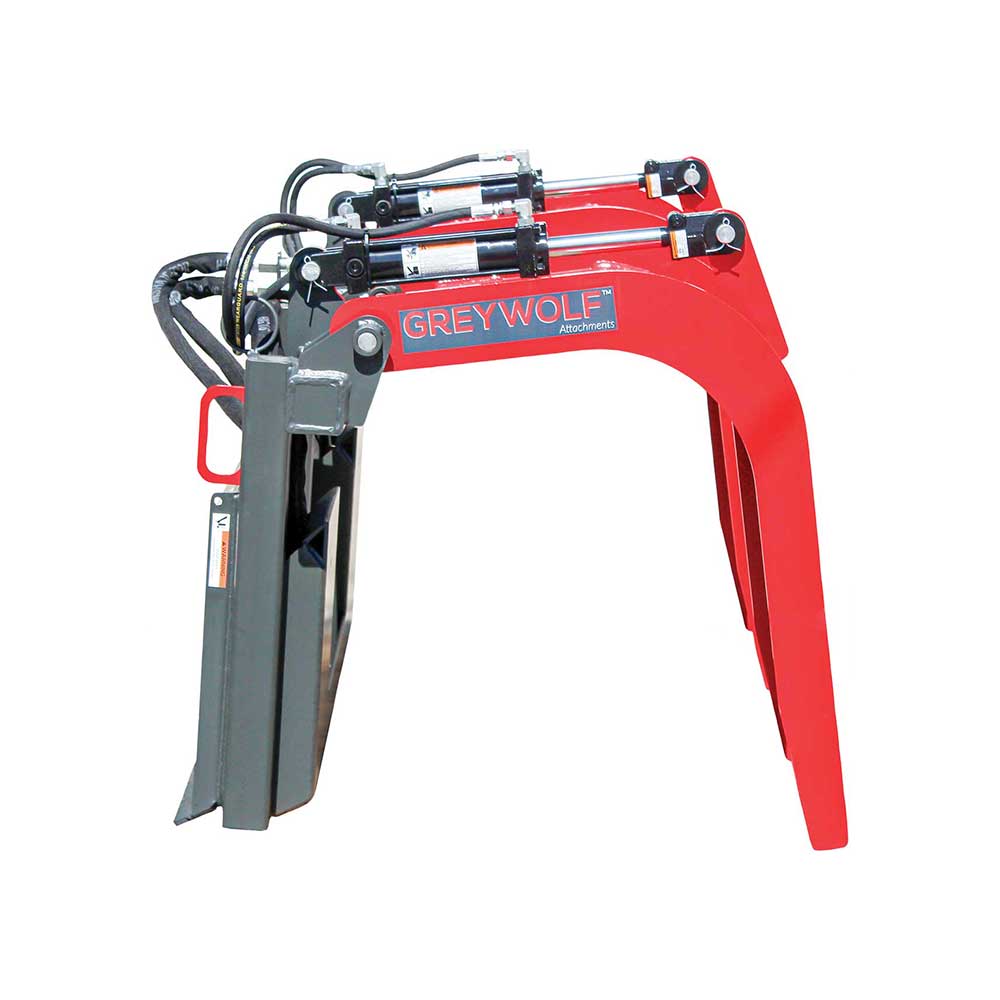 GREYWOLF Double Quick Attach Grapple Attachment for Skid Steer Loaders ...