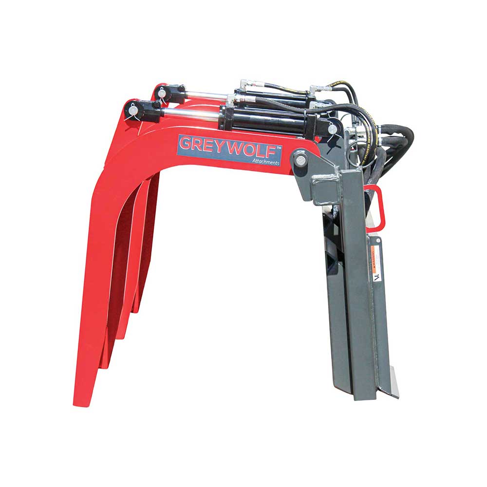 GREYWOLF Double Quick Attach Grapple Attachment for Skid Steer Loaders ...