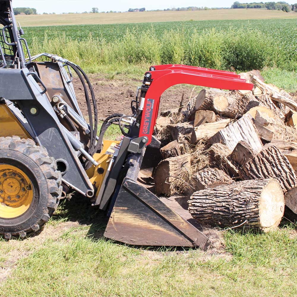 GREYWOLF Double Quick Attach Grapple Attachment for Skid Steer Loaders ...