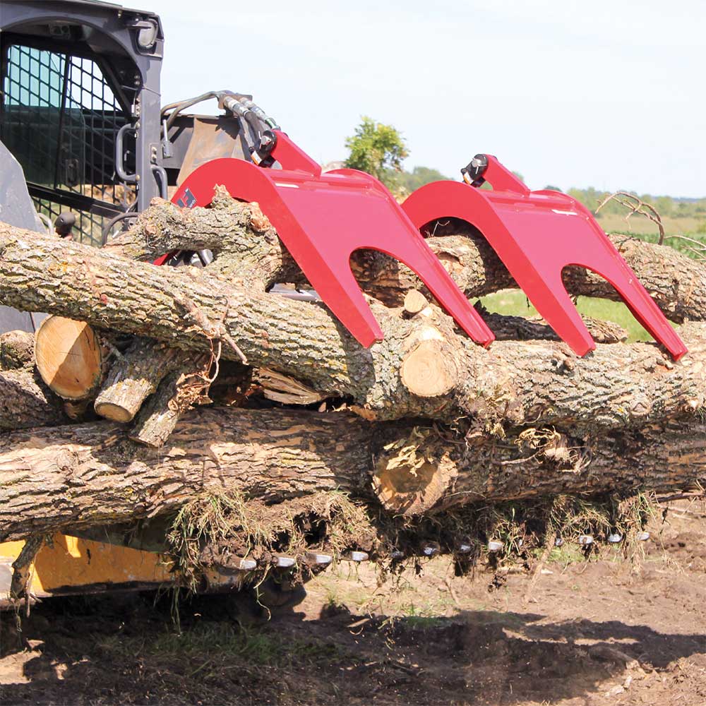 GREYWOLF Double Quick Attach Grapple Attachment for Skid Steer Loaders ...